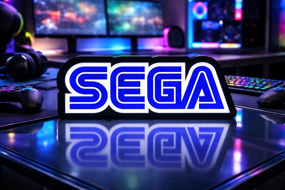 SEGA Sign logo USB Night Light Video Game Accessory Retro Gaming Mega ...