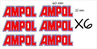 AMPOL Stickers SIX (6) 60 x 20 mm each | eBay