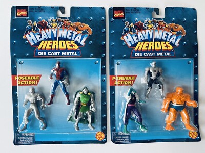 MARVEL - Heavy Metal HEROES Die Cast Metal - POSABLE Action Figures ...