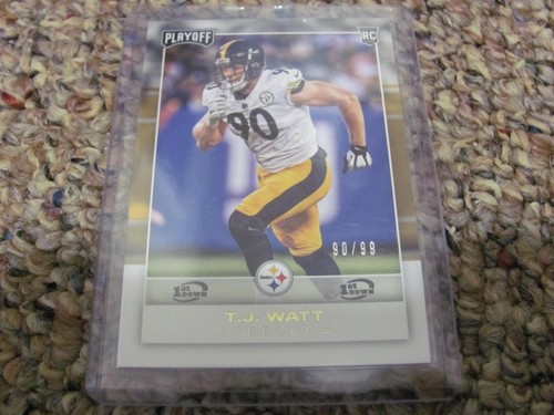 TJ Watt Rookie 2017 Playoff 1st Down 90 /99 Pittsburgh Steelers | eBay