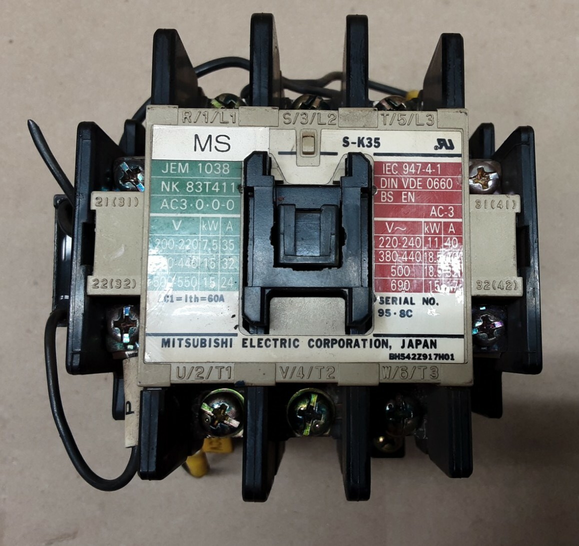 Mitsubishi Magnetic AC Contactor, S-K35 / SK35, 100 Volt #3011J15 | eBay