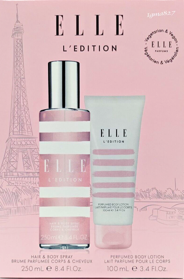 ELLE L'edition & Fleur - Hair & Body Spray & Perfumed Body Lotion Set ...