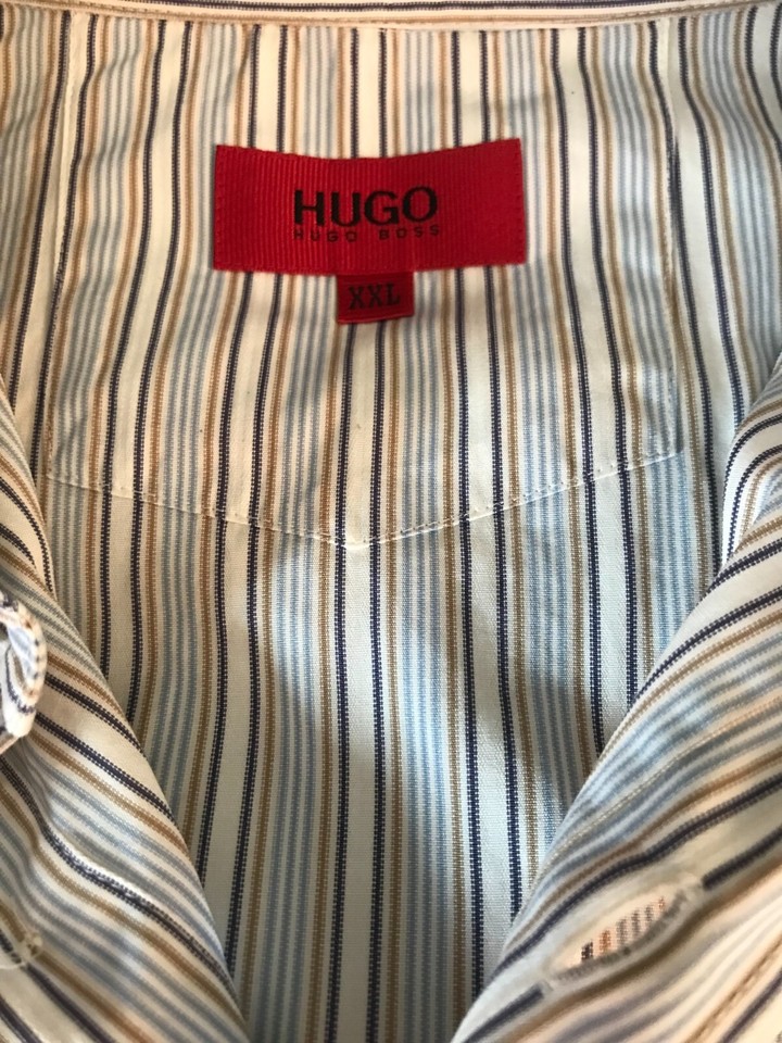 Hugo Boss Red Label Dress Shirt - Multi Color Stripes - XXL | eBay