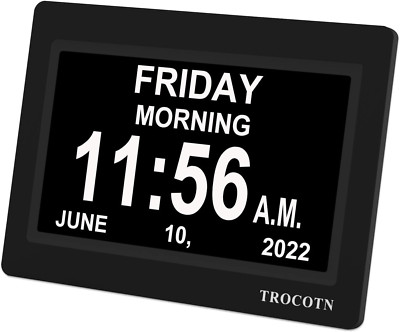 Digital Clock LED Wall Table Display Alarm Calendar Day Date Timer ...