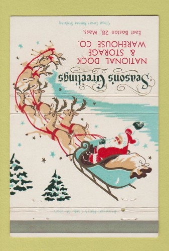 Matchbook Cover - National Dock Storage East Boston MA Christmas WEAR ...