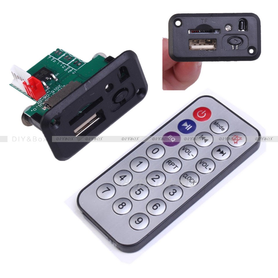 MP3 Decoder Board USB/TF/ Reader IR Remote Bluetooth/FM Car Audio Board ...