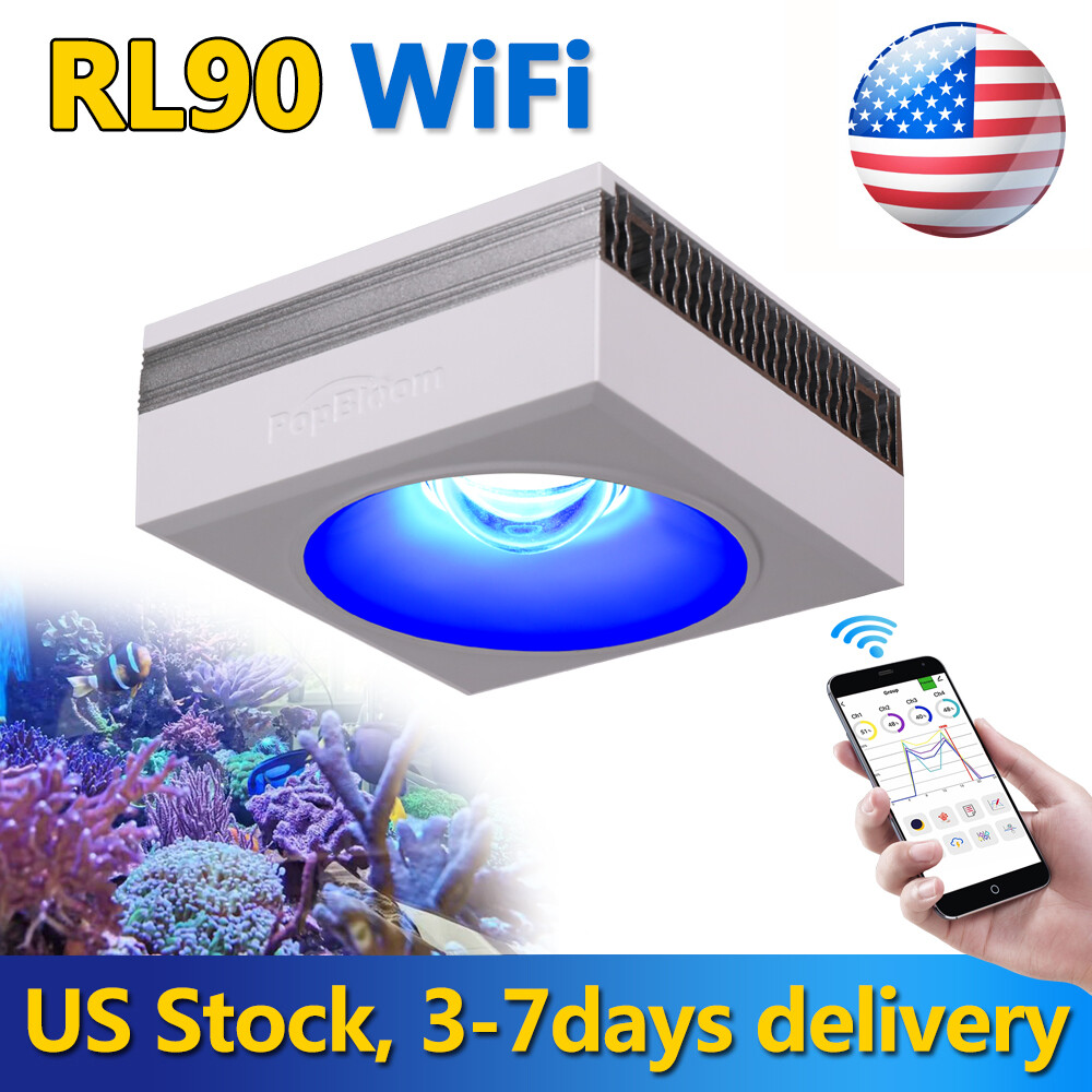 1PC-4PCS PopBloom RL90 Led Aquarium Light Reef Coral Grow Marine ...