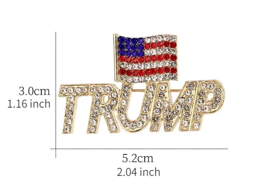 Trump brooch Pin Republican Fashion Jewelry FAST FREE SHIP 2 Inch | eBay