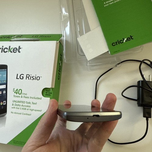Cricket Wireless LG Risio 8GB Prepaid Smartphone, Gray | eBay