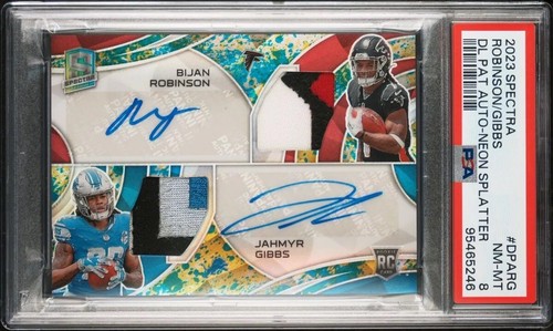 2023 Spectra Dual Patch Auto Neon Splatter Jahmyr Gibbs Bijan Robinson ...