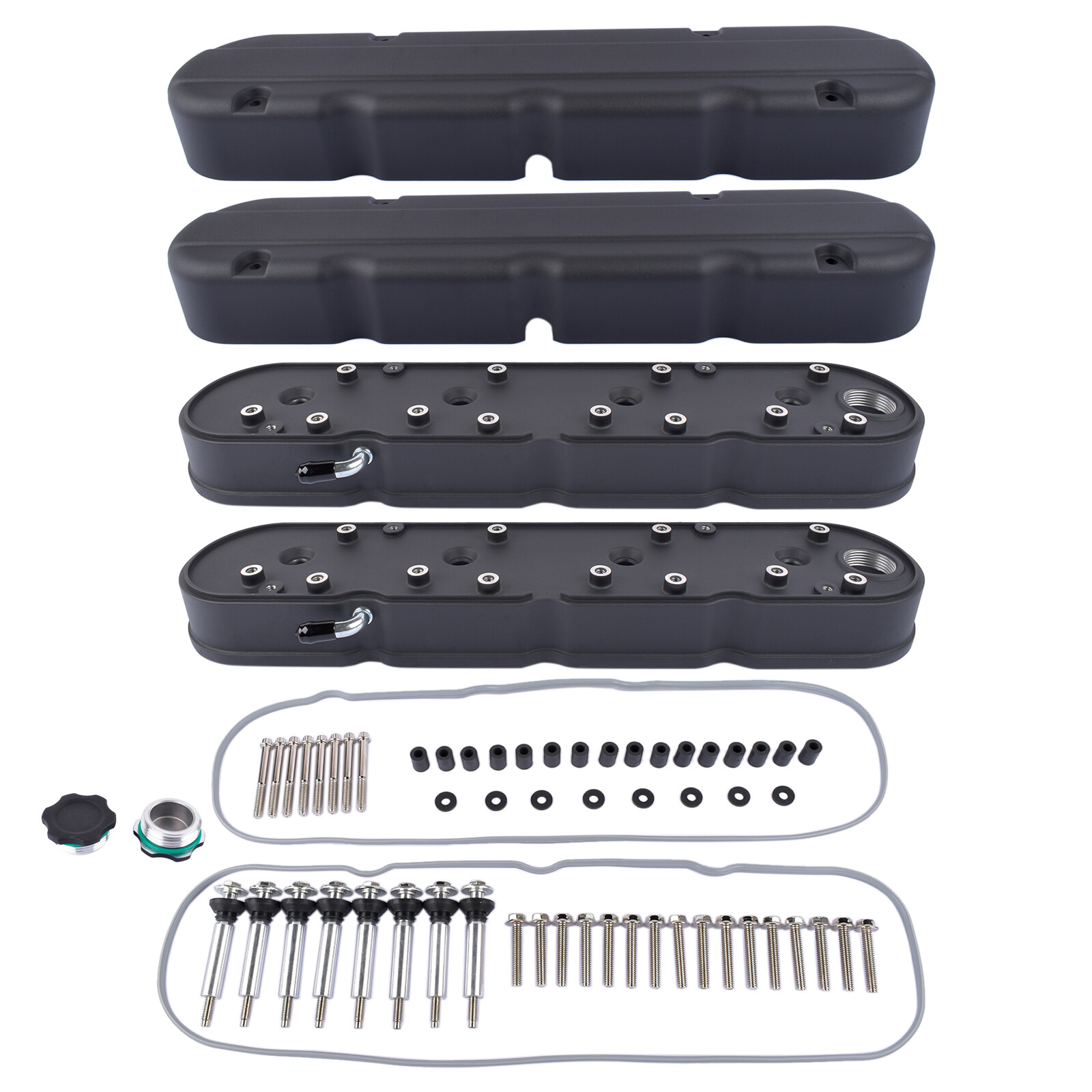 Chevy LS LS1 LS2 LS3 LS6 LS7 Aluminum Valve Covers with Coil Mounts ...