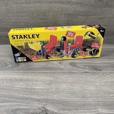 Stanley 2 Construction Vehicle Set Build & Play, 65 Pieces and 66 ...