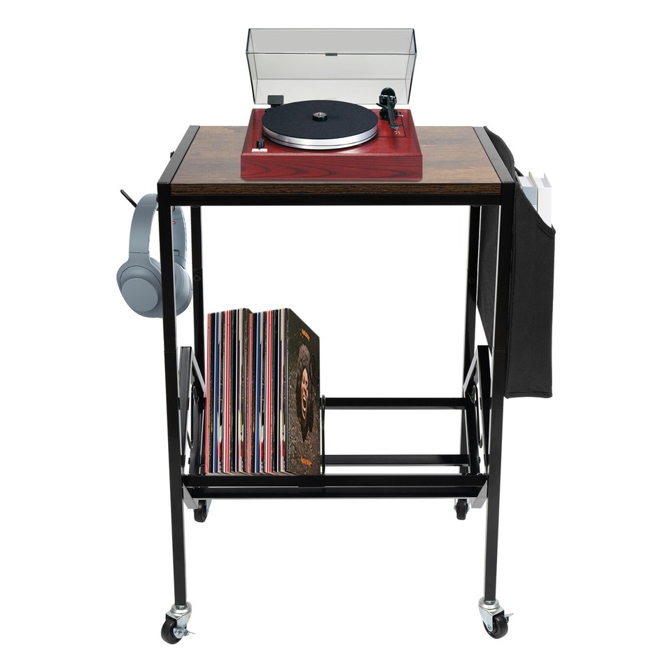 2 Tier Media Mobile Shelf DVD Tower Rack Game CD Display Organizer ...