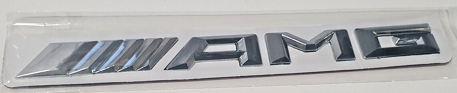AMG BADGE EMBLEM CHROME SILVER C CL CLK SLK S SL 3M ADHESIVE Slanted A ...