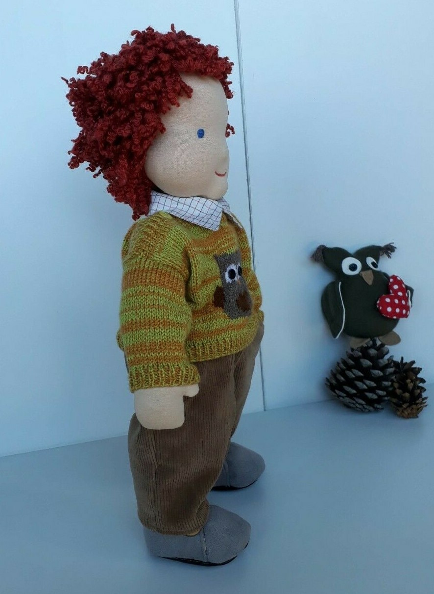Waldorf boy doll 17 inch, Rag doll, Handmade toys, Gift for kids | eBay