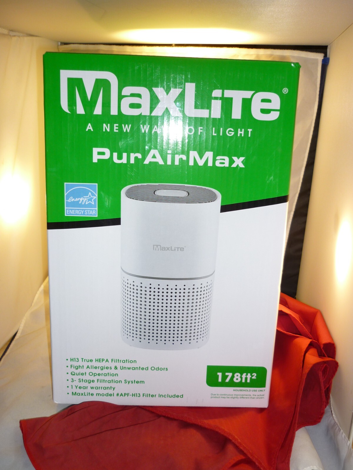 MaxLite PurAirMax HEPA Air Purifier 3 Stage Filtration NEW | eBay