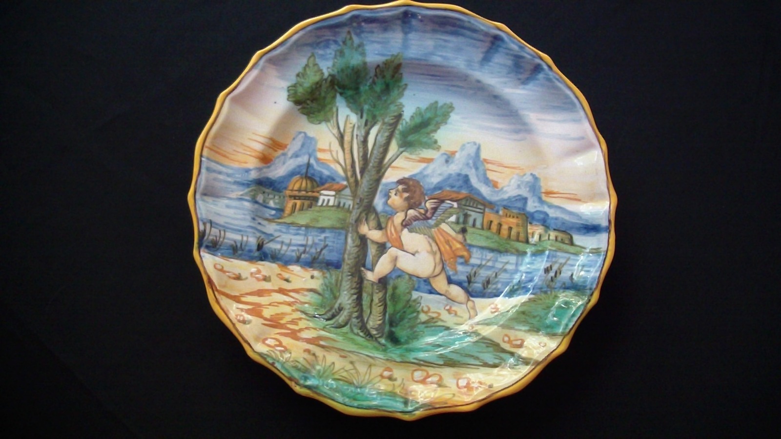 A Set of Seven Hand-Painted Italian Pottery Plates | eBay