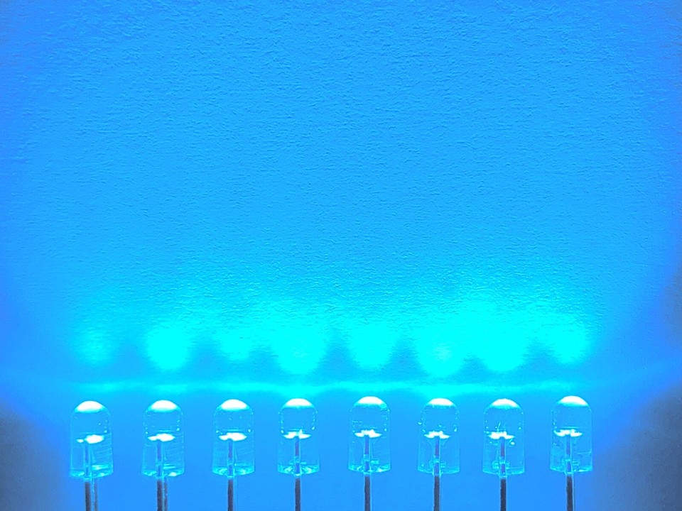 3mm Ice Blue LED Light Emitting Diode 100pcs Round Head Keyboard No ...