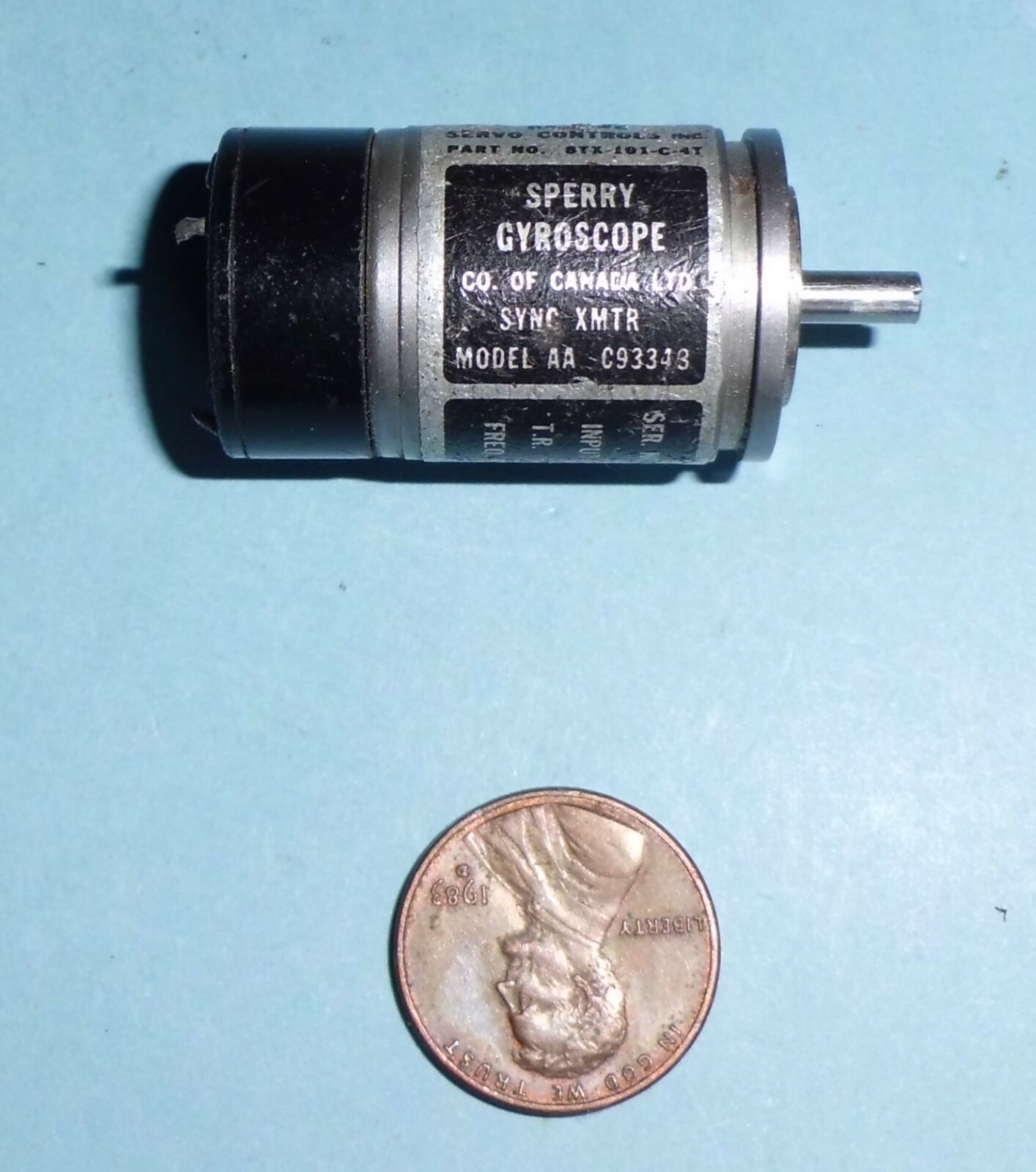Vintage Sperry Gyroscope Sync XMTR Model AA C93343- Input 26V-Freq ...