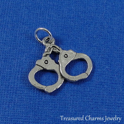 Silver Handcuffs Charm - Police Officer Cops Deputy Sheriff Pendant NEW ...