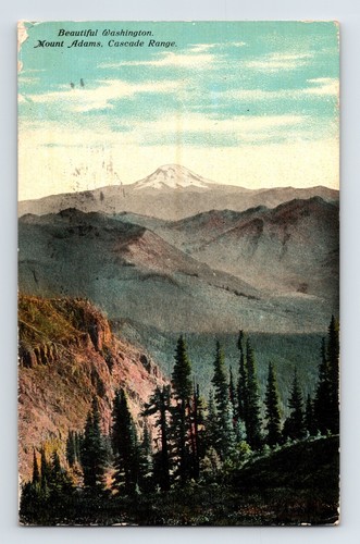 Postcard Washington Mt Adams WA Cascade Mountains 1911 Posted Divided ...