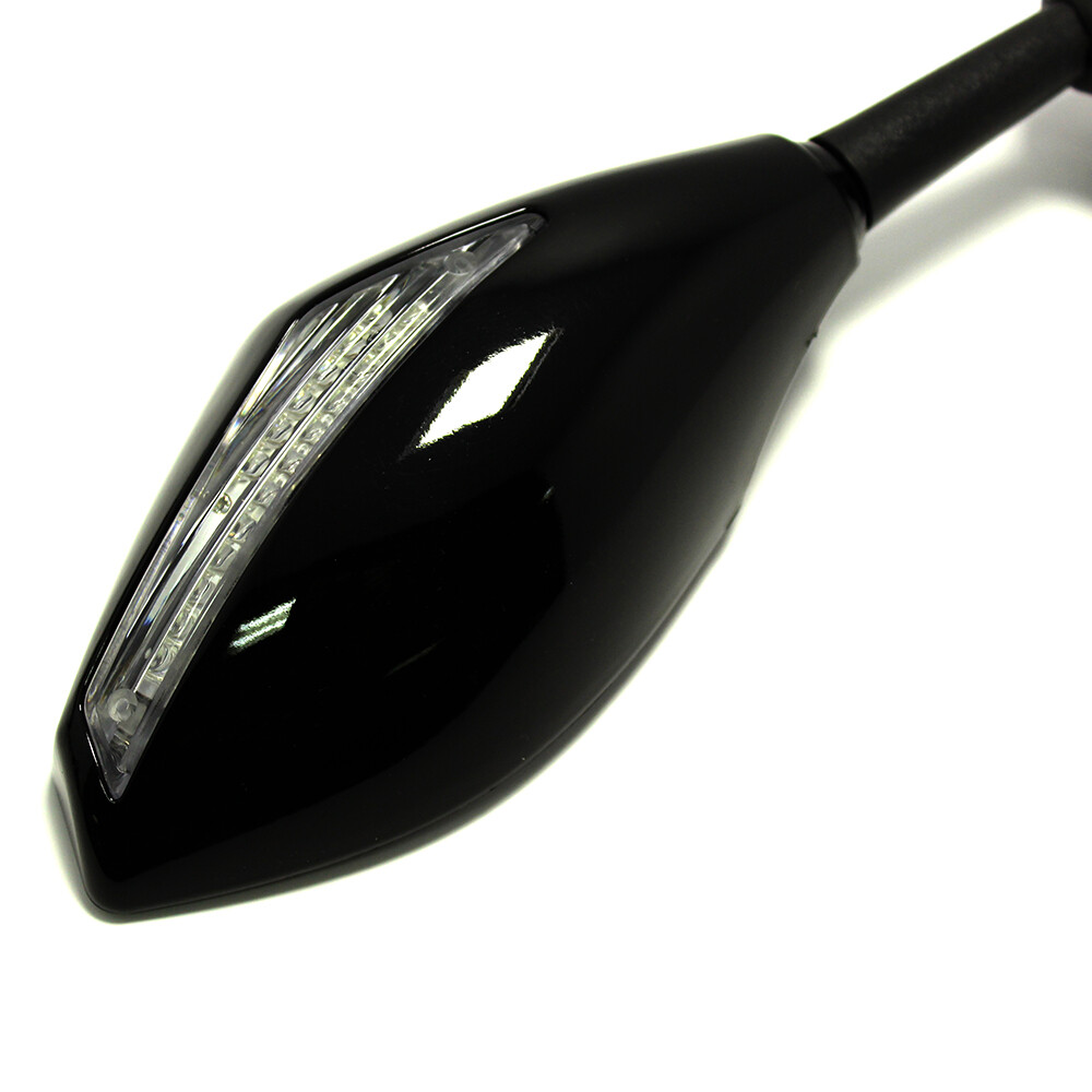 Motorcycle LED Turn Signal Mirrors For Yamaha YZF R1 R6 R6S FZR600 YZF ...