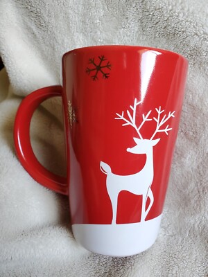 DAVIDS TEA NORDIC RED AND WHITE REINDEER MUG | eBay