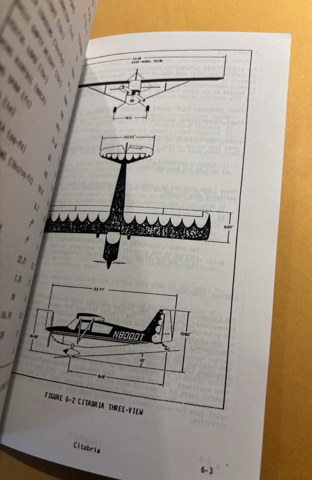 Citabria BELLANCA Aircraft 1975-1977 Pilot’s Operating Manual 1978 PB ...