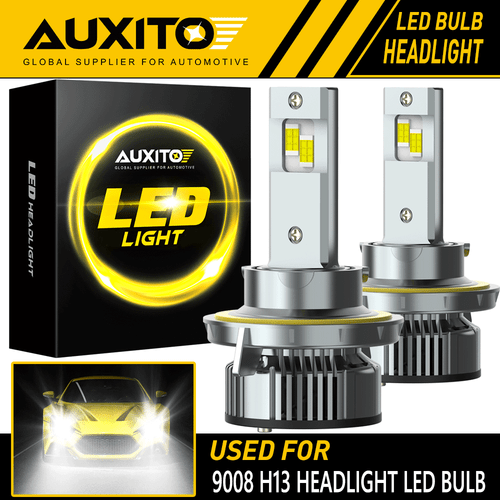 H13 9008 LED Headlight Kit 200W 40000LM Hi/Lo Beam 6500K Super Bright ...