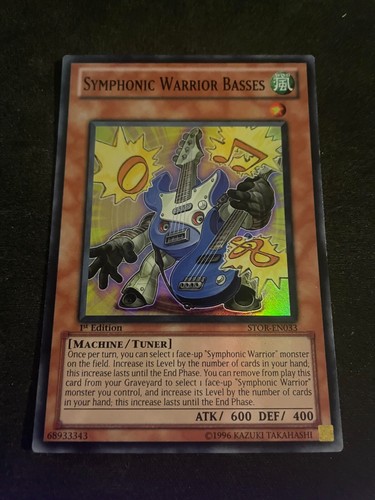 YUGIOH! 1-SYMPHONIC WARRIOR BASES-SUPER RARE-1ST EDITION-STOR-EN033 ...
