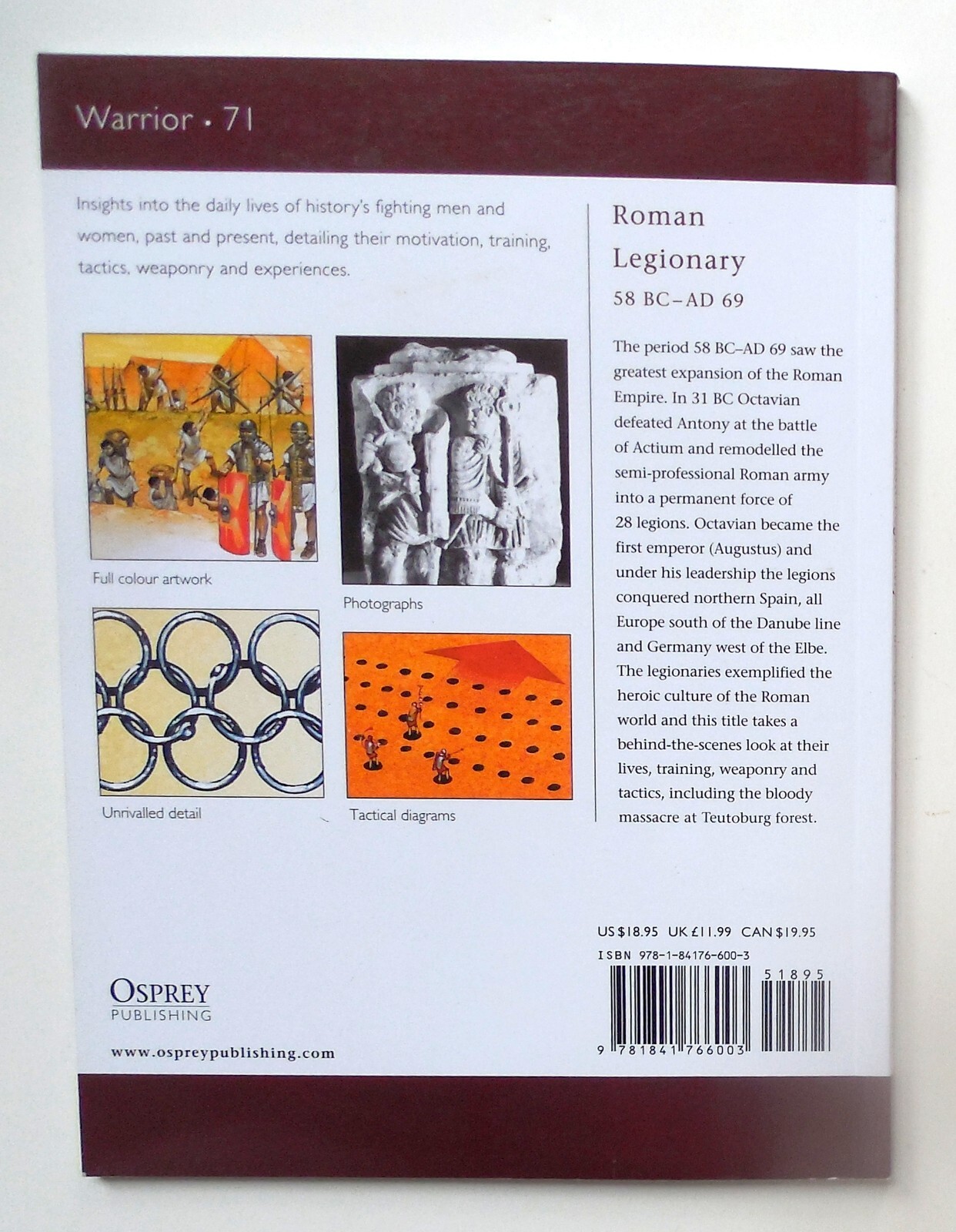 Osprey Warrior Series "Roman Legionary 58 BC - AD 69" Book No. 71 | eBay