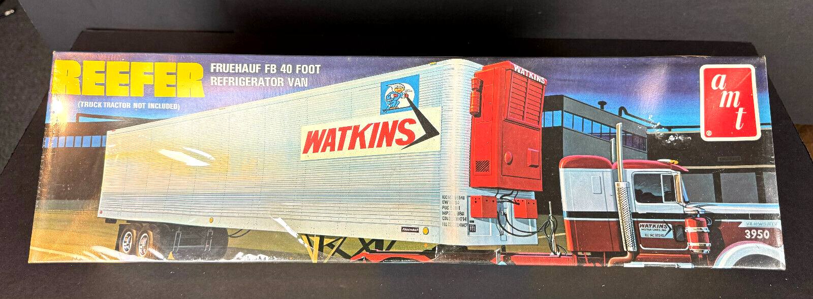 AMT Fruehauf 40ft Reefer Refrigerated Semi Trailer 1/25 1971 Model Kit ...