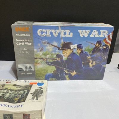 Imex American Civil War Union Infantry 54mm Plastic #705 New Lot Of 4 ...