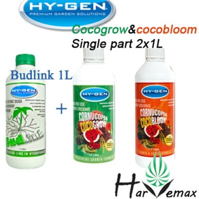 HyGen Hydroponic Cornucopia Single Part CocoGrow&CocoBloom&Budlink 3x1L ...