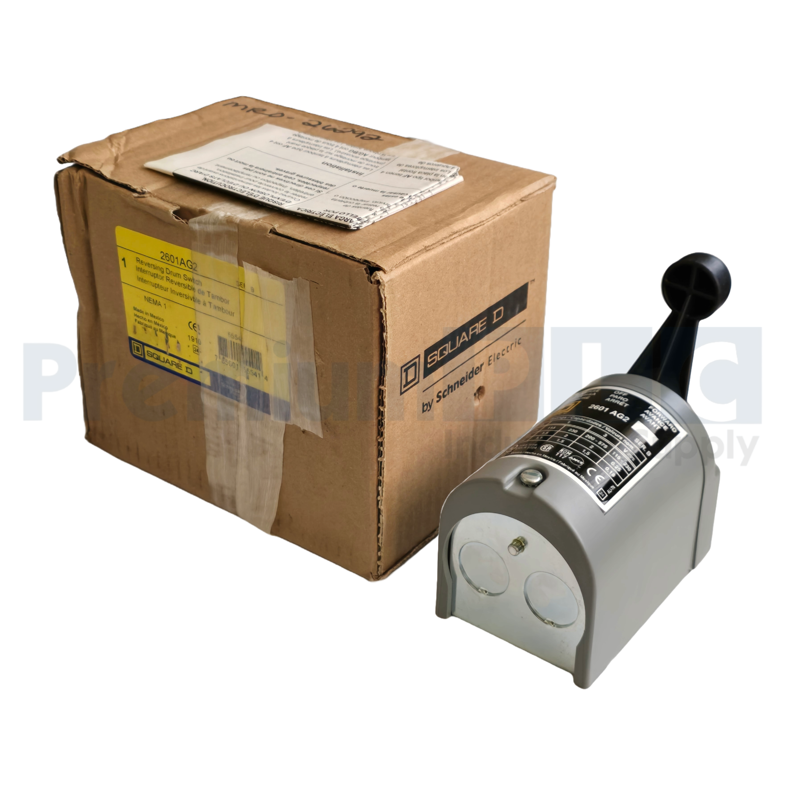 NEW SQUARE D 2601AG2 Ser. B REVERSING DRUM SWITCH 1.5kW/2HP 115-575VAC ...