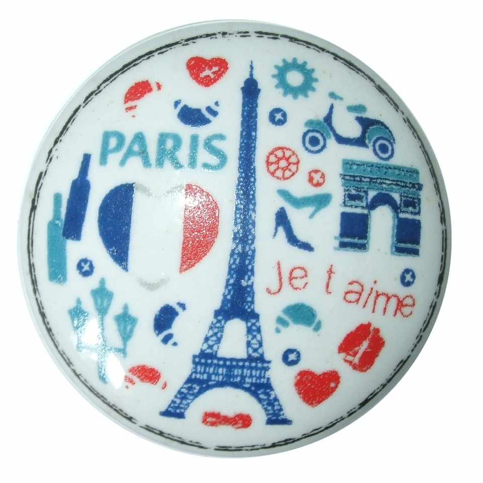 FRENCH SHABBY CHIC STYLE PARIS FRANCE CERAMIC CUPBOARD DOOR KNOBS ...