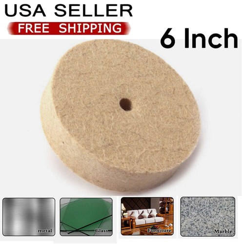 6 inch Wool Felt Polishing Wheel Buffing Pad Grinding Polisher Disc 1 ...