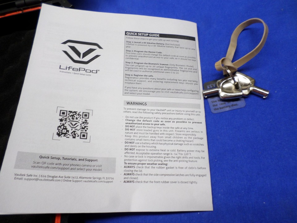 VAULTEK LifePod XLP-10 Series Lock Box Portable Gun + Valuables Storage ...