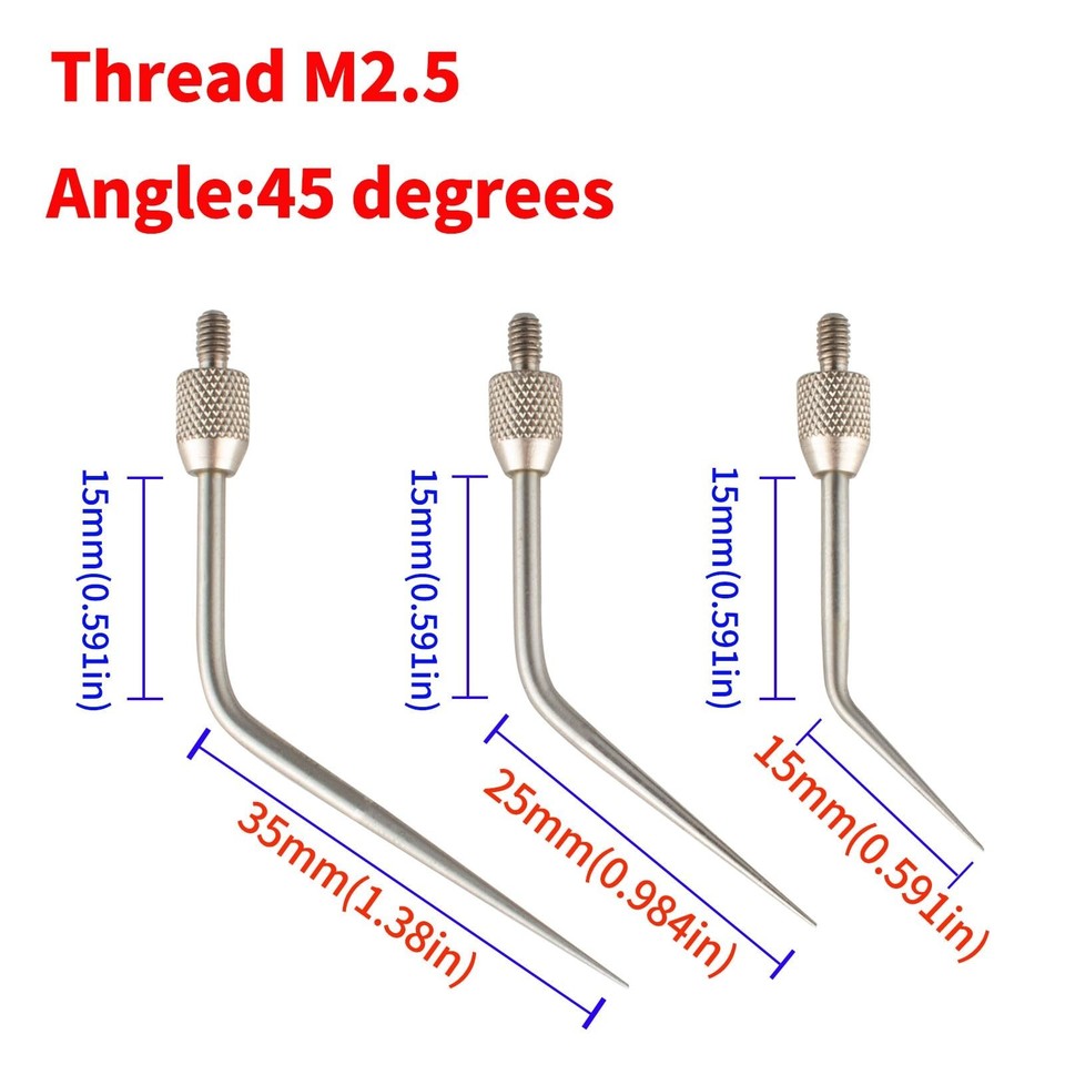 Needle Point Contact Points Set for Dial Digital Indicators Depth Gauge M2.5 ... | eBay