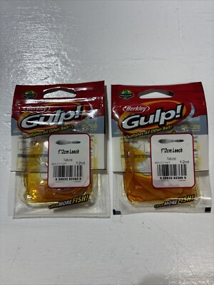 2 Packs Berkley Gulp Fishing Baits 1" Natural Leech GHLC1-NAT | eBay