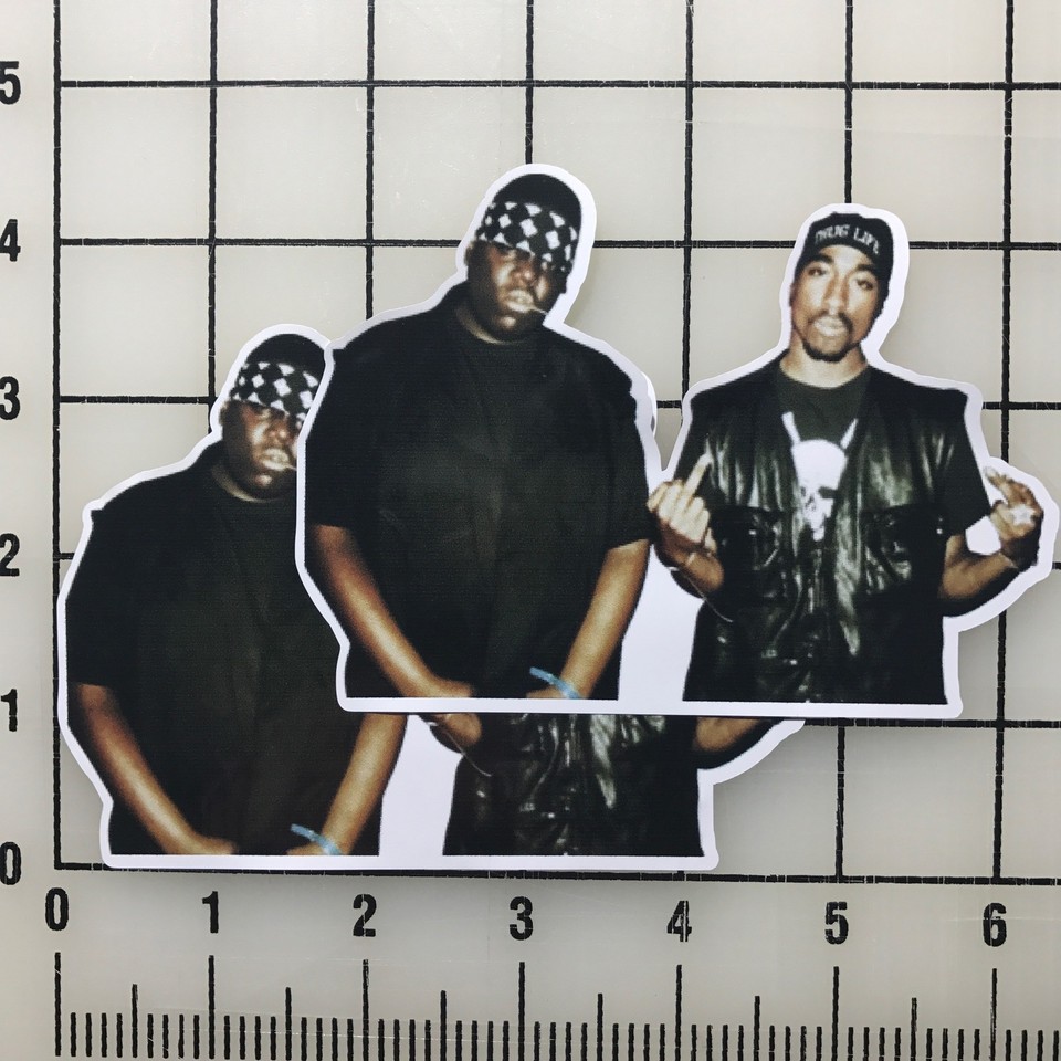 Notorious BIG & Tupac Shakur 5" Wide Multi-Color Vinyl Decal Sticker ...