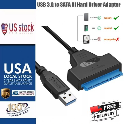 SATA to USB 3.0 Cable USB to SATA III Hard Drive Adapter 2.5'' SSD &HDD ...
