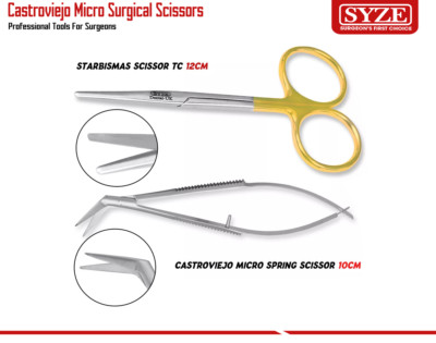 Castroviejo Micro Spring Surgical Scissors Medical Starbismus Scissors ...
