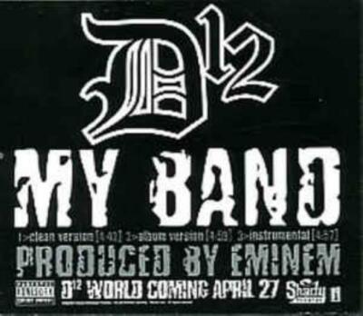 D12: My Band PROMO MUSIC AUDIO CD Produced by Eminem Clean Instrumental ...