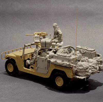 1:35 Resin Soldier model DIY kits figure colorless and self-assembled ...