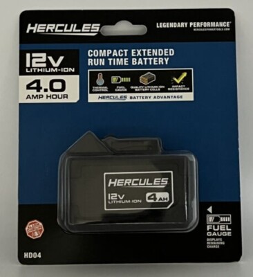 BRAND NEW HERCULES 12V 4.0 Ah Compact Lightweight Battery SALE !!!!! | eBay