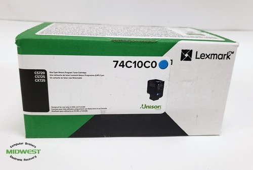 Genuine Lexmark Cyan Toner 74C10C0 for CS720 CS725 CX725 NEW Sealed | eBay