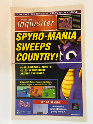 Spyro - Promotional Magazine Ad - Sony Playstation - PS1 - Insomniac | eBay