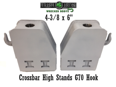 IRISH IRON WRECKER Crossbar Highstand Receivers 4-3/8 x 6" with G70 5/8 ...