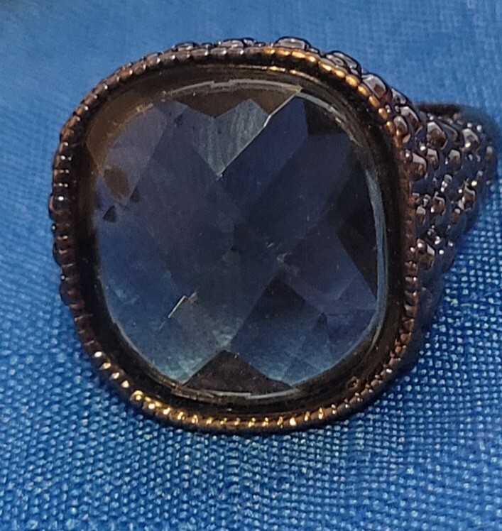 Vintage 90’s Chunky Black Crystal Rhinestone Statement Ring (Adjustable ...